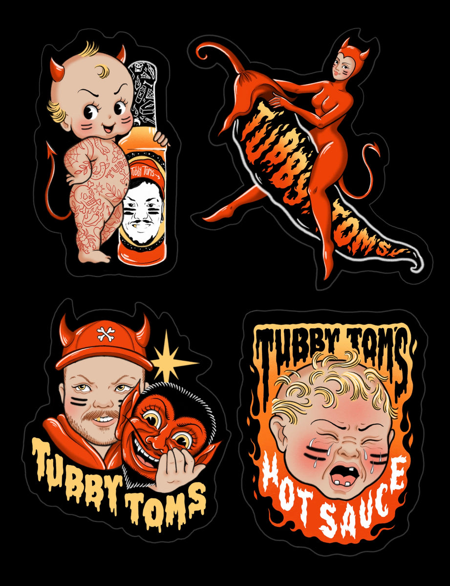 EXTRA SPICY TUBBY STICKER BUNDLE – Tubby Tom’s